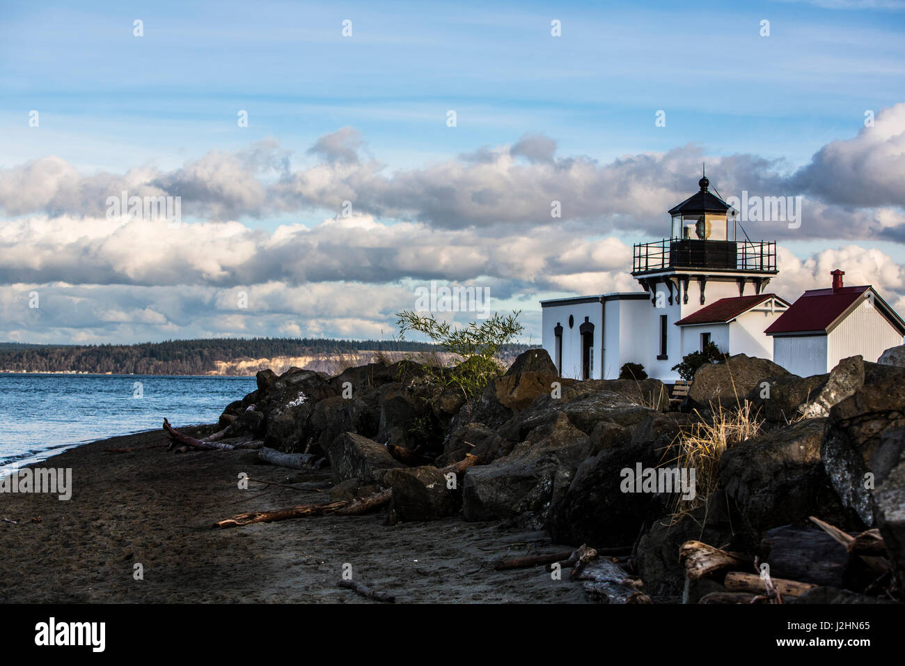 Hansville, Washington State. Point-to-Point Lighthouse and the Puget ...