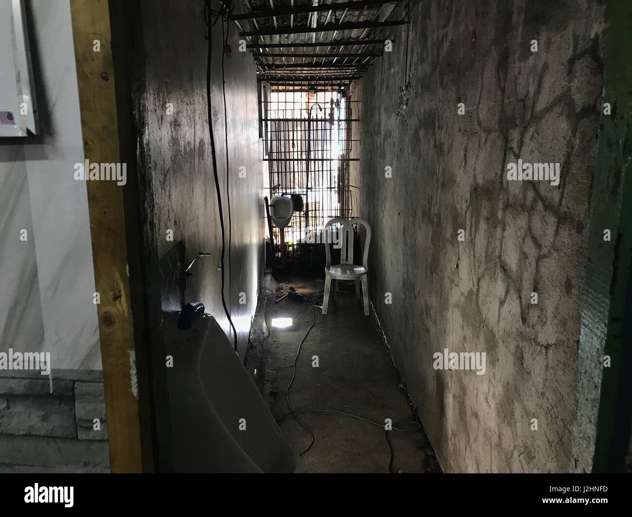 Entrance of the 'alleged secret detention cell'. (Photo by: Sherbien ...