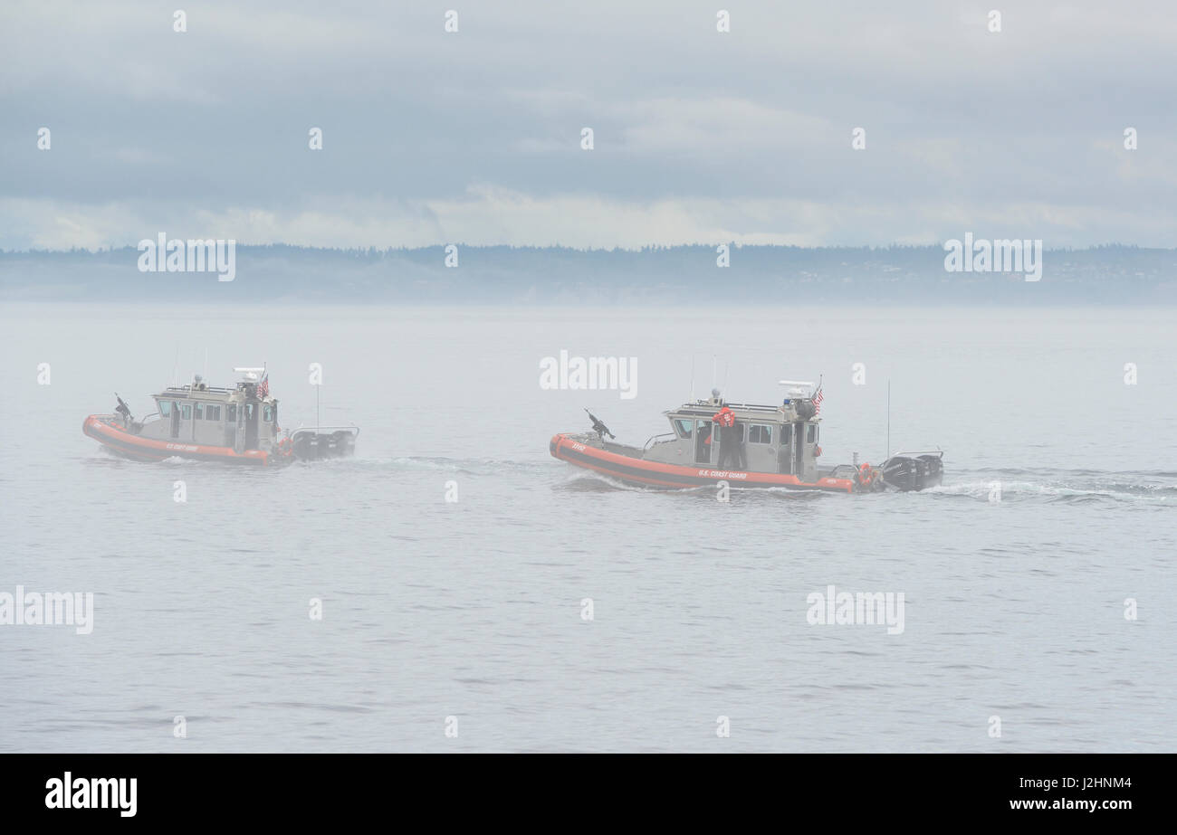 Washington State, Port Townsend. US Coast Guard rigid hull inflatables ...