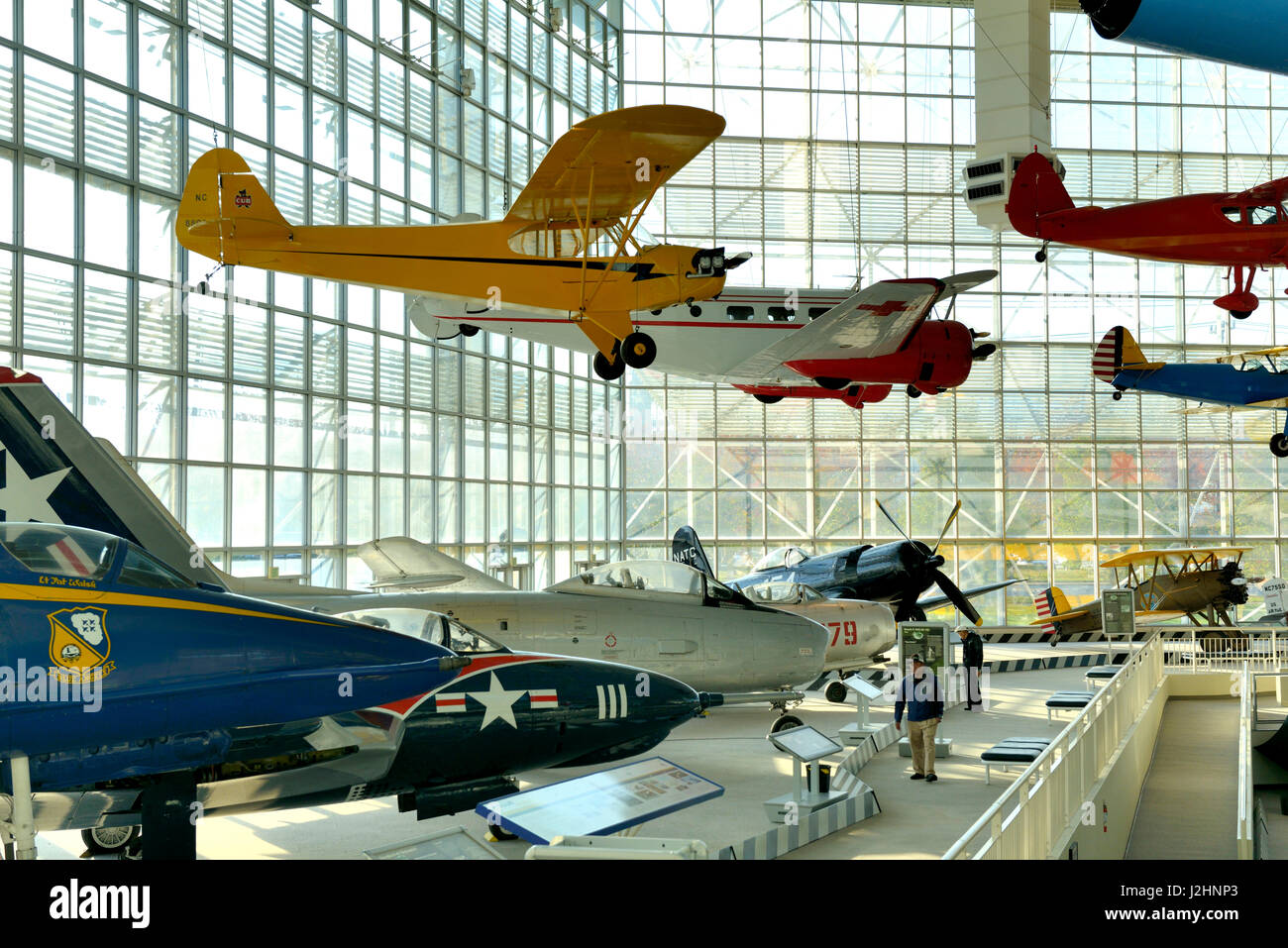 USA, Washington, Seattle. Aircraft on display at The Museum of Flight ...