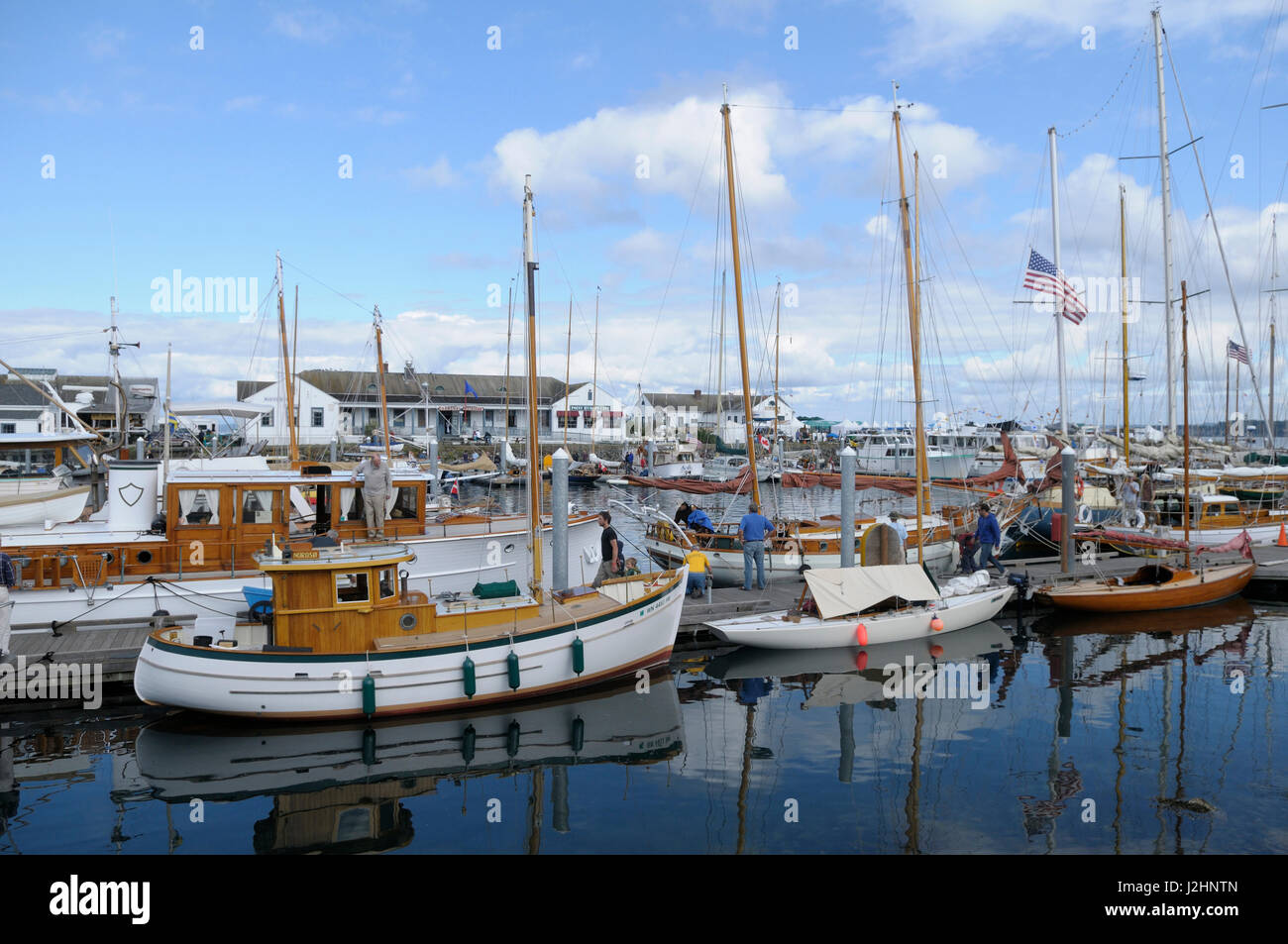 USA, Washington, Port Townsend, Point Hudson. Wooden boats at the 34th ...