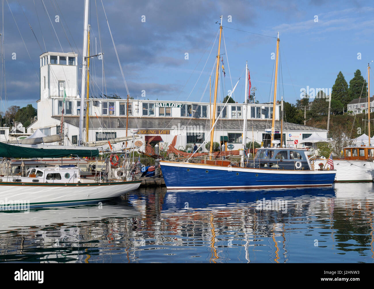 USA, Washington, Port Townsend, Point Hudson. Wooden boats at the 34th ...