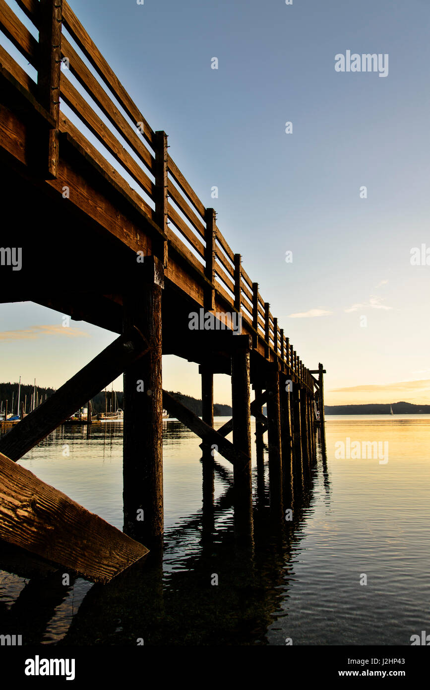 Orcas Island, Washington State. Dock at sunset. (Large format sizes ...