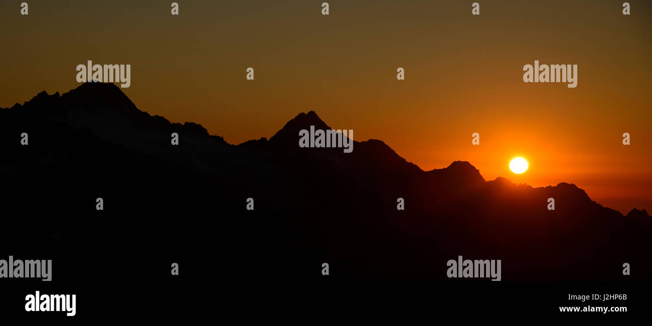 North Cascades, Washington State. Sunset from Park Butte Stock Photo ...