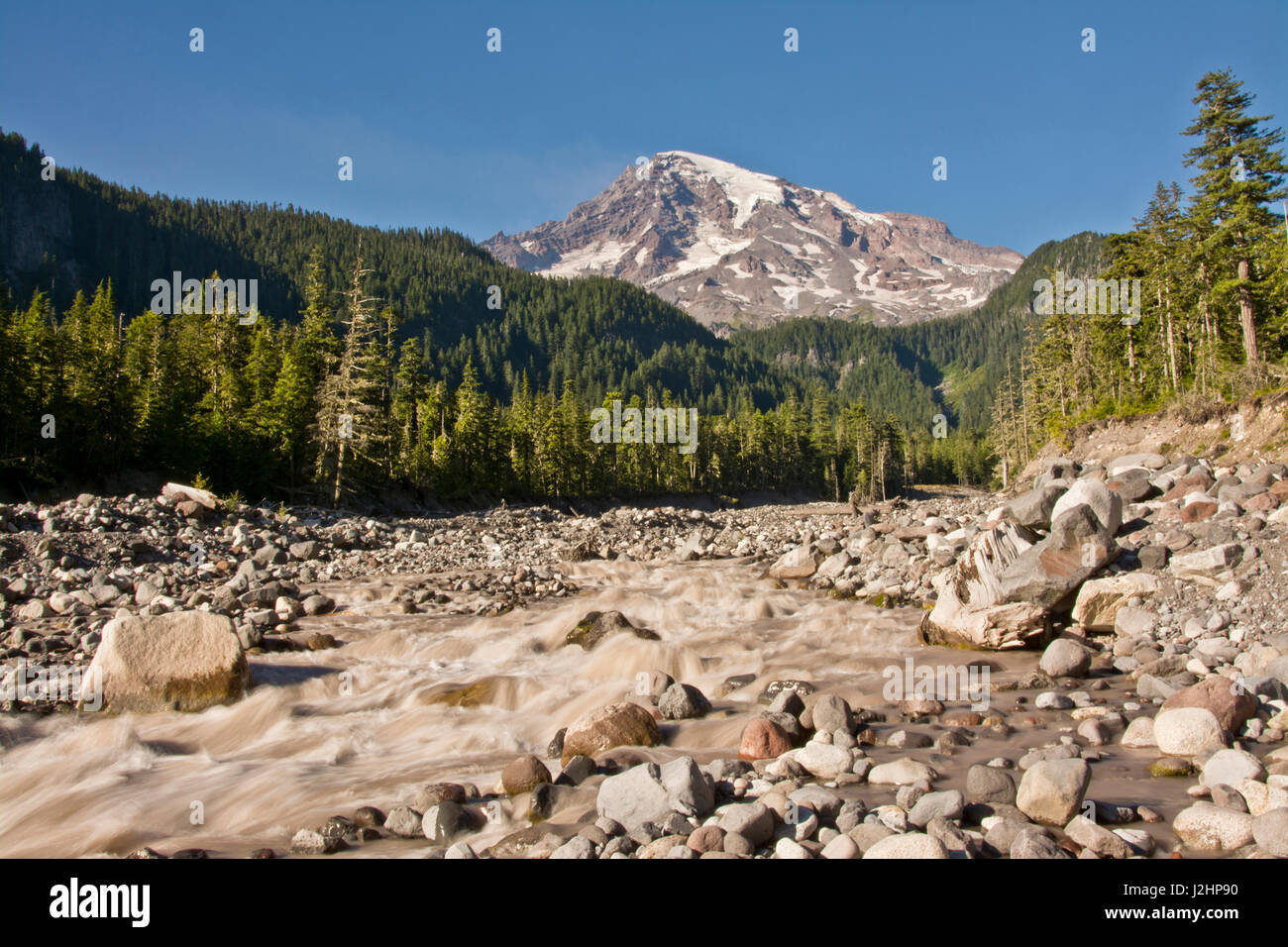 Paradise River, Mount Rainier, Mount Rainier National Park, Washington ...