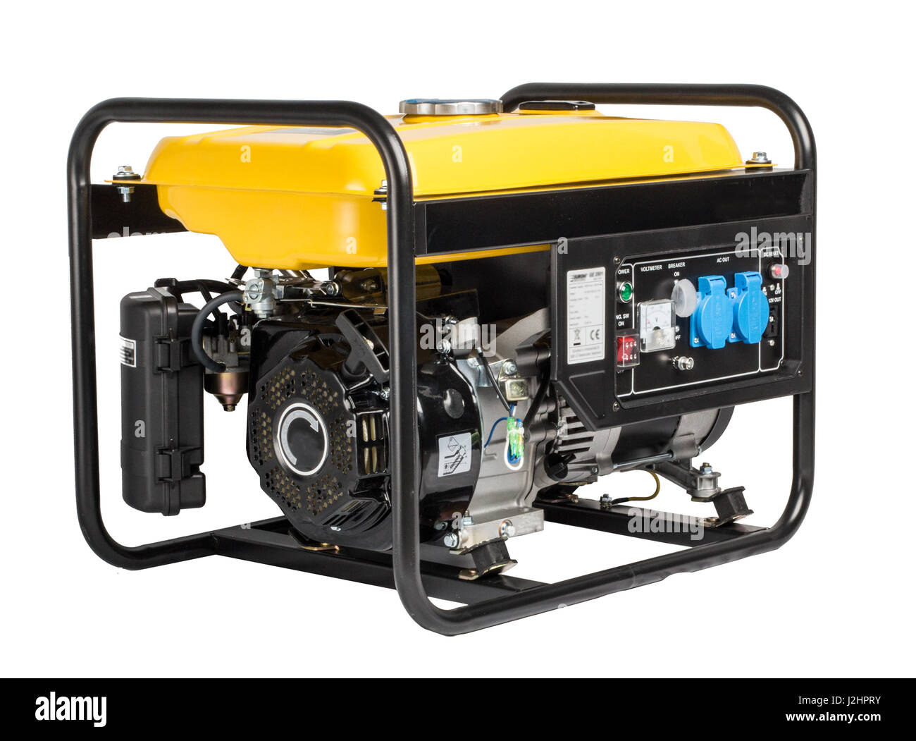 Portable gasoline generator. isolated white background Stock Photo - Alamy