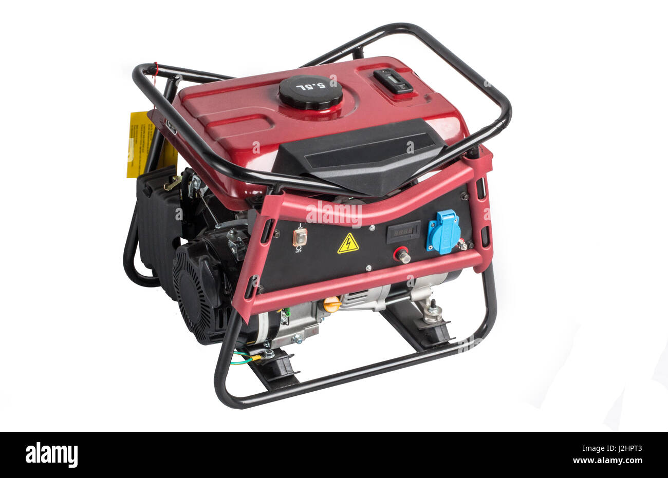 Portable benzin generator. isolated white background Stock Photo - Alamy