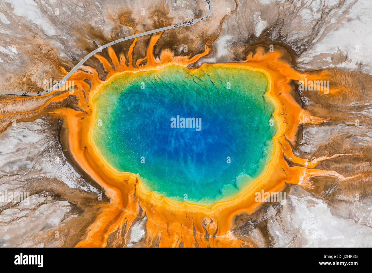 Grand Prismatic Spring, Midway Geyser Basin, Yellowstone National Park, Wyoming, USA Stock Photo ...