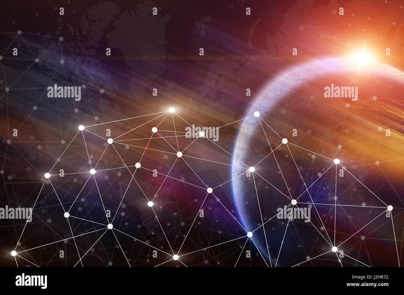 Connection symbols communication lines. Smart wireless communication ...