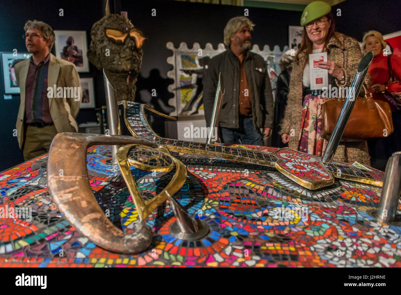 Works of Guy Portelli (pictured explaining his work) including his new ...