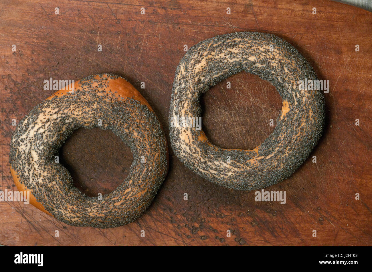 Bublik with poppy seeds traditional Russian bread Stock Photo - Alamy