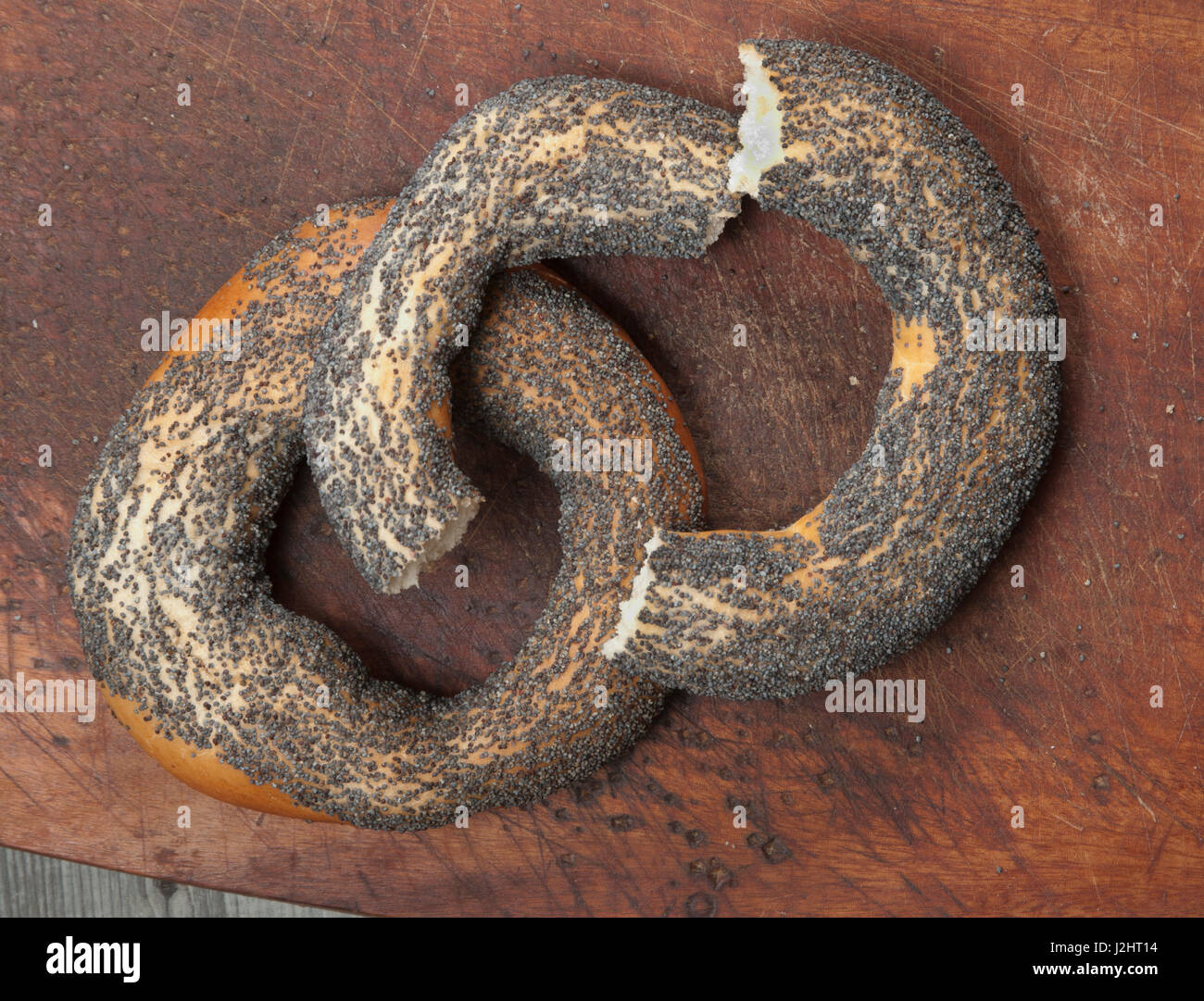 Bublik with poppy seeds traditional Russian bread Stock Photo - Alamy
