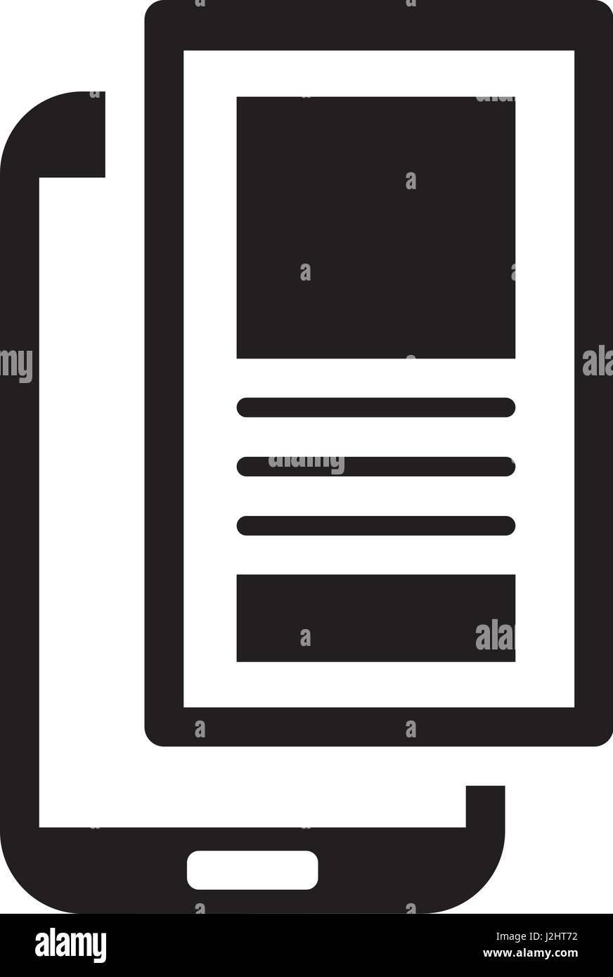 Mobile Landing Page Icon. Flat Design Stock Vector Image & Art - Alamy