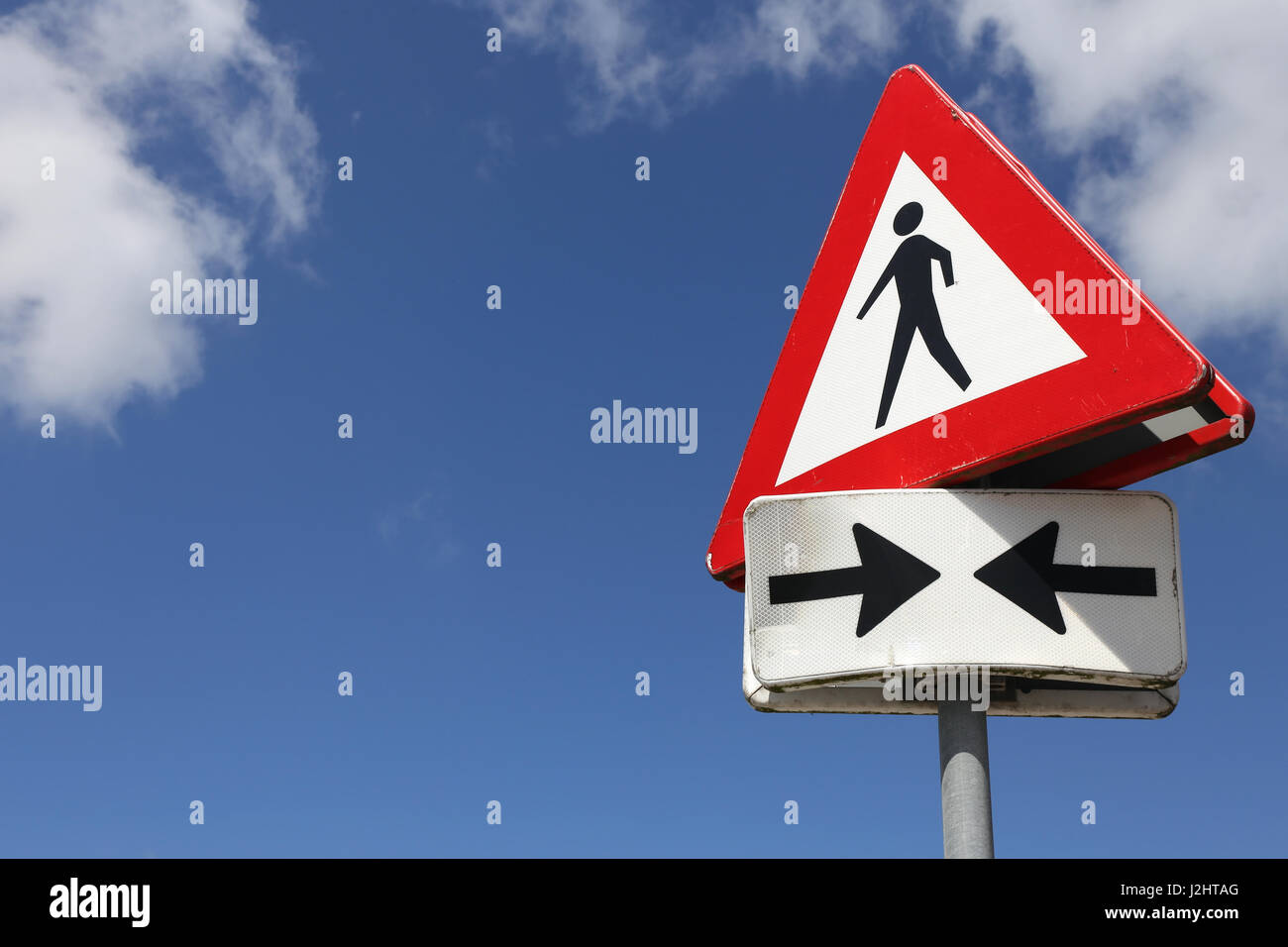 Dutch road sign: pedestrians Stock Photo - Alamy