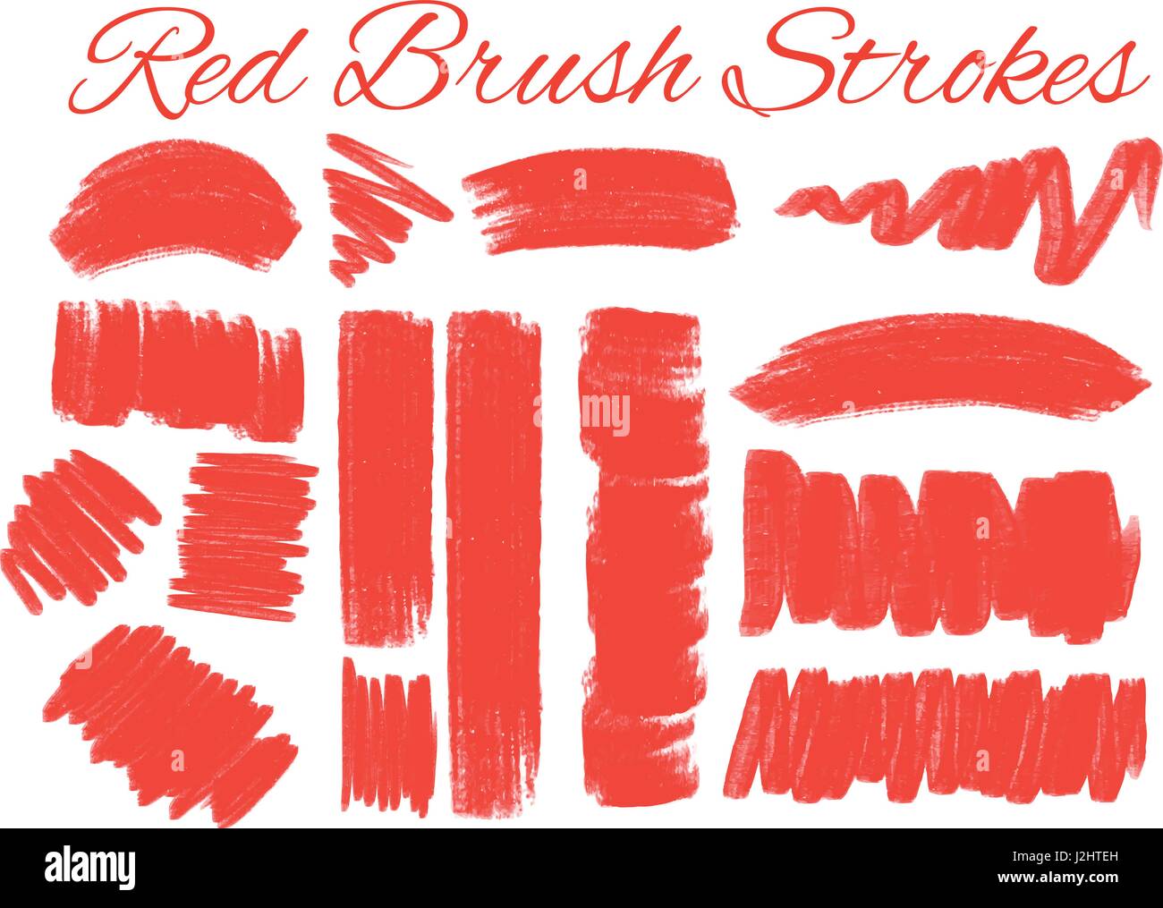 Different strokes in red color illustration Stock Vector Image & Art ...