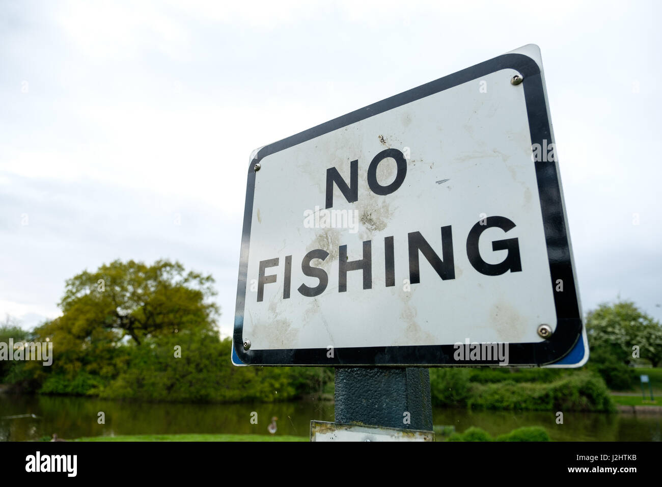 No fishing sign Stock Photo - Alamy