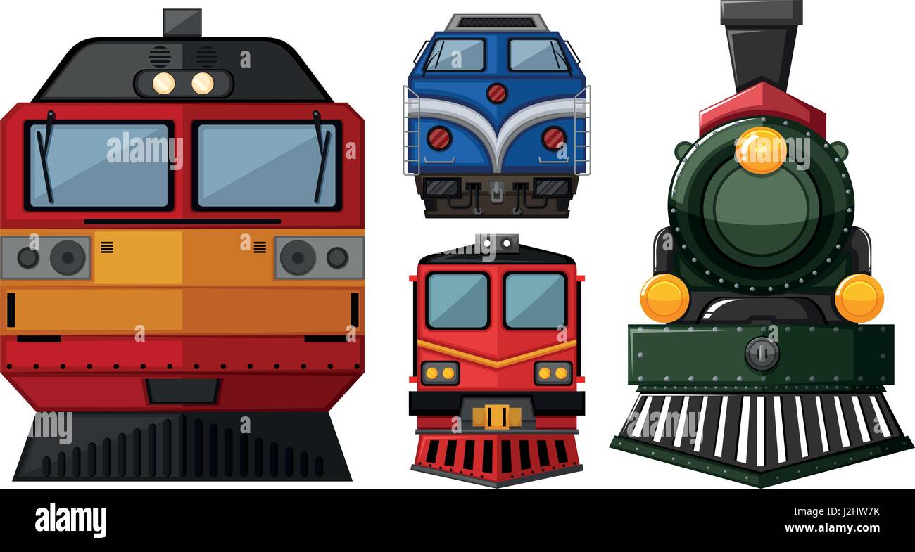 Different head of locomotive illustration Stock Vector Image & Art - Alamy