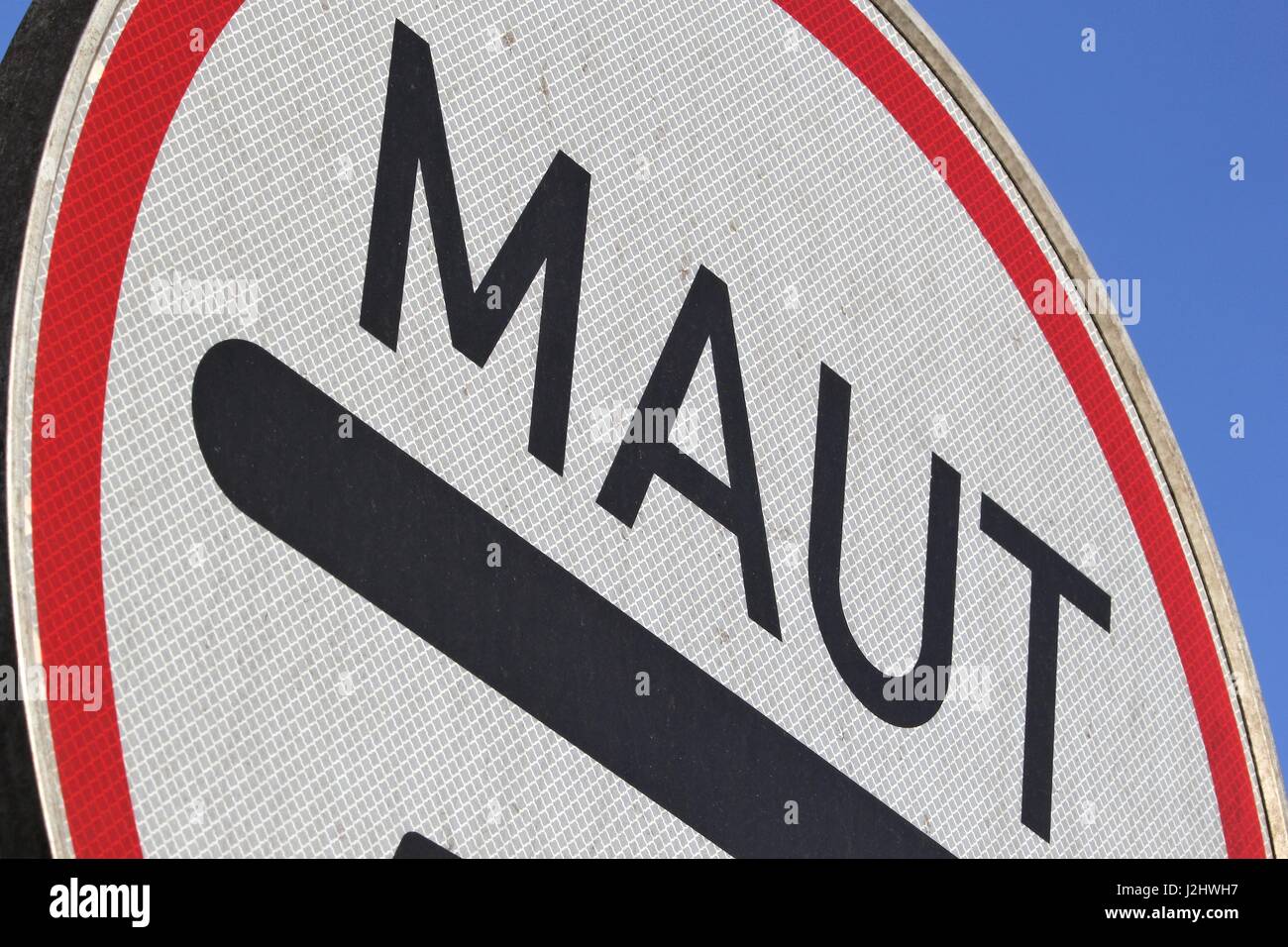 German road sign: toll road Stock Photo - Alamy