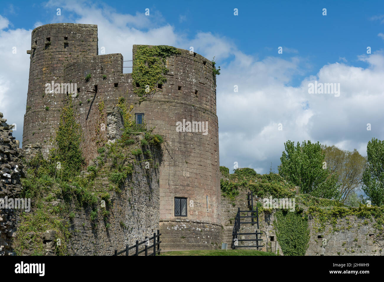 Caldicot Castle Tower Stock Photo - Alamy