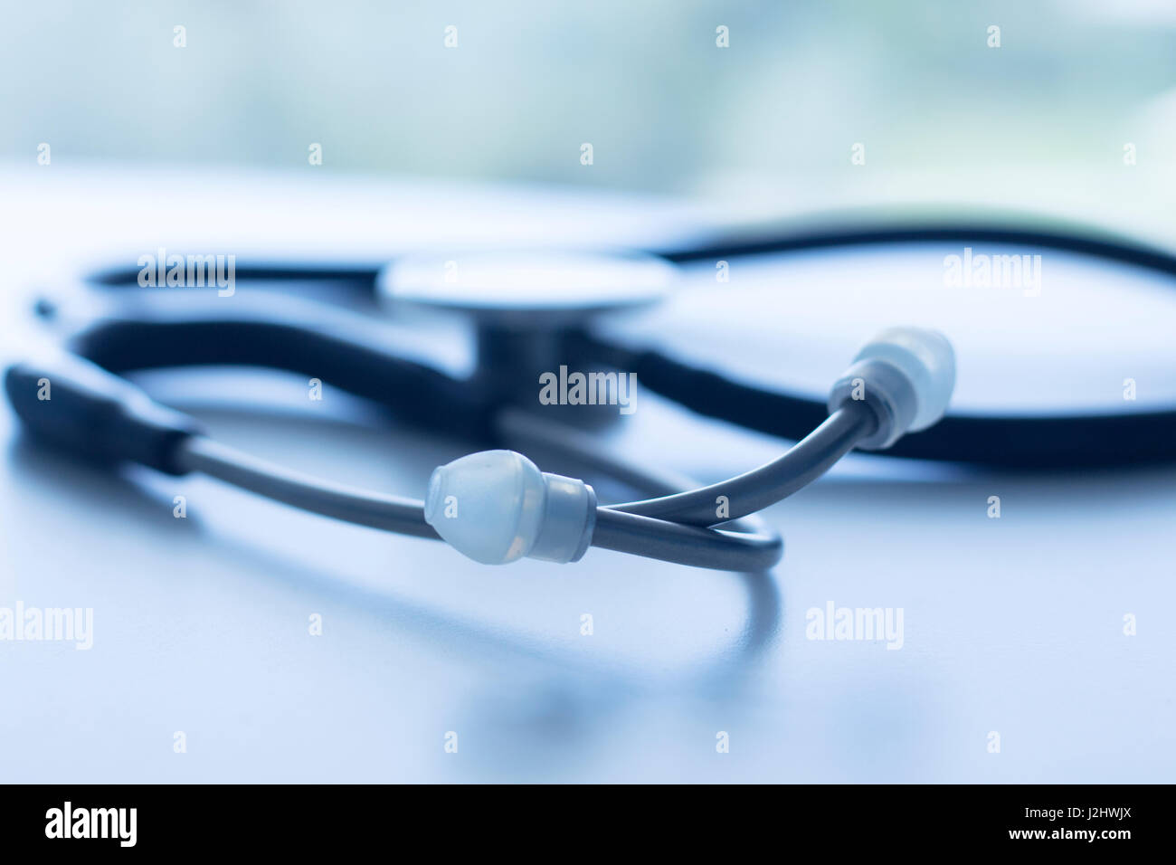 Doctors medical stethoscope heart rate monitoring equipment to listen ...