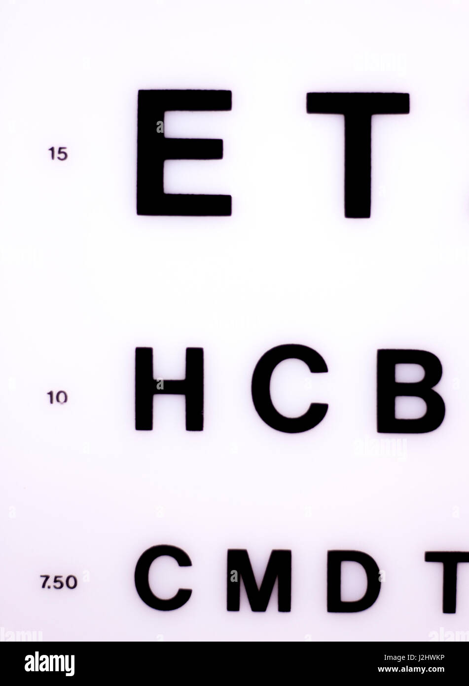 Opticians ophthalmology and optometry eye test chart to test sight and ...