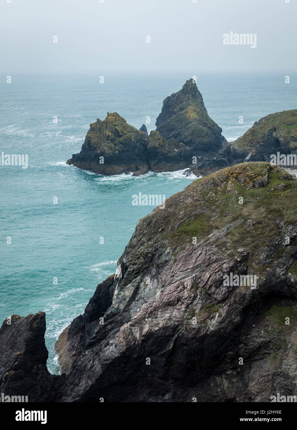 Rocks on Cornish Coast Stock Photo - Alamy