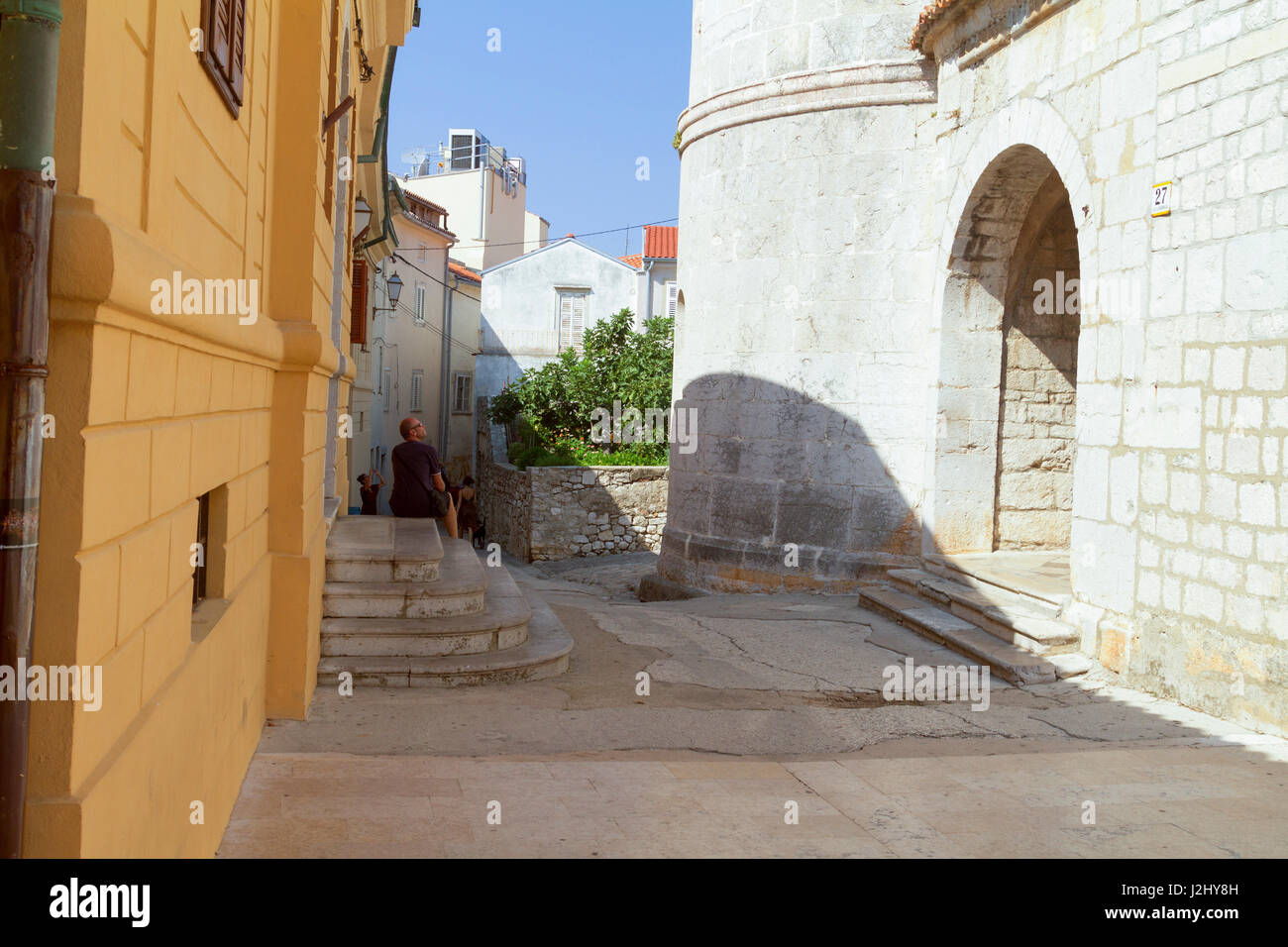 Streets of Krk town on Krk island, Croatia Stock Photo - Alamy