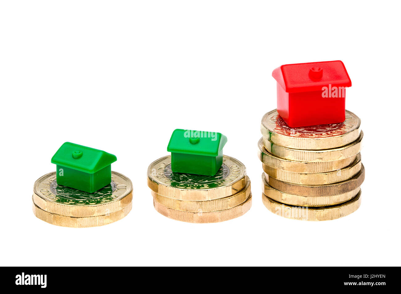 Coins sterling and monopoly houses hi-res stock photography and images ...