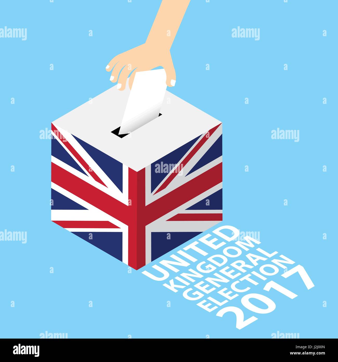 United Kingdom (UK) General Election 2017 Vector Illustration Flat ...