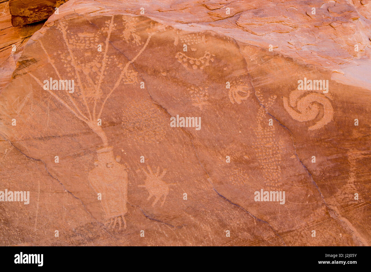 Ancient Fremont people petroglyphs, Dinosaur National Monument, Utah ...
