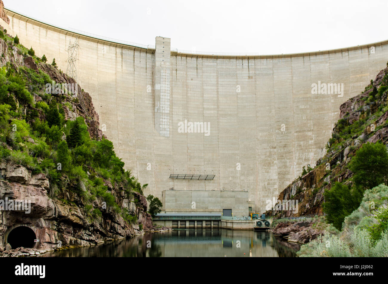 Flaming Gorge Dam, Dutch John, Utah, USA Stock Photo - Alamy