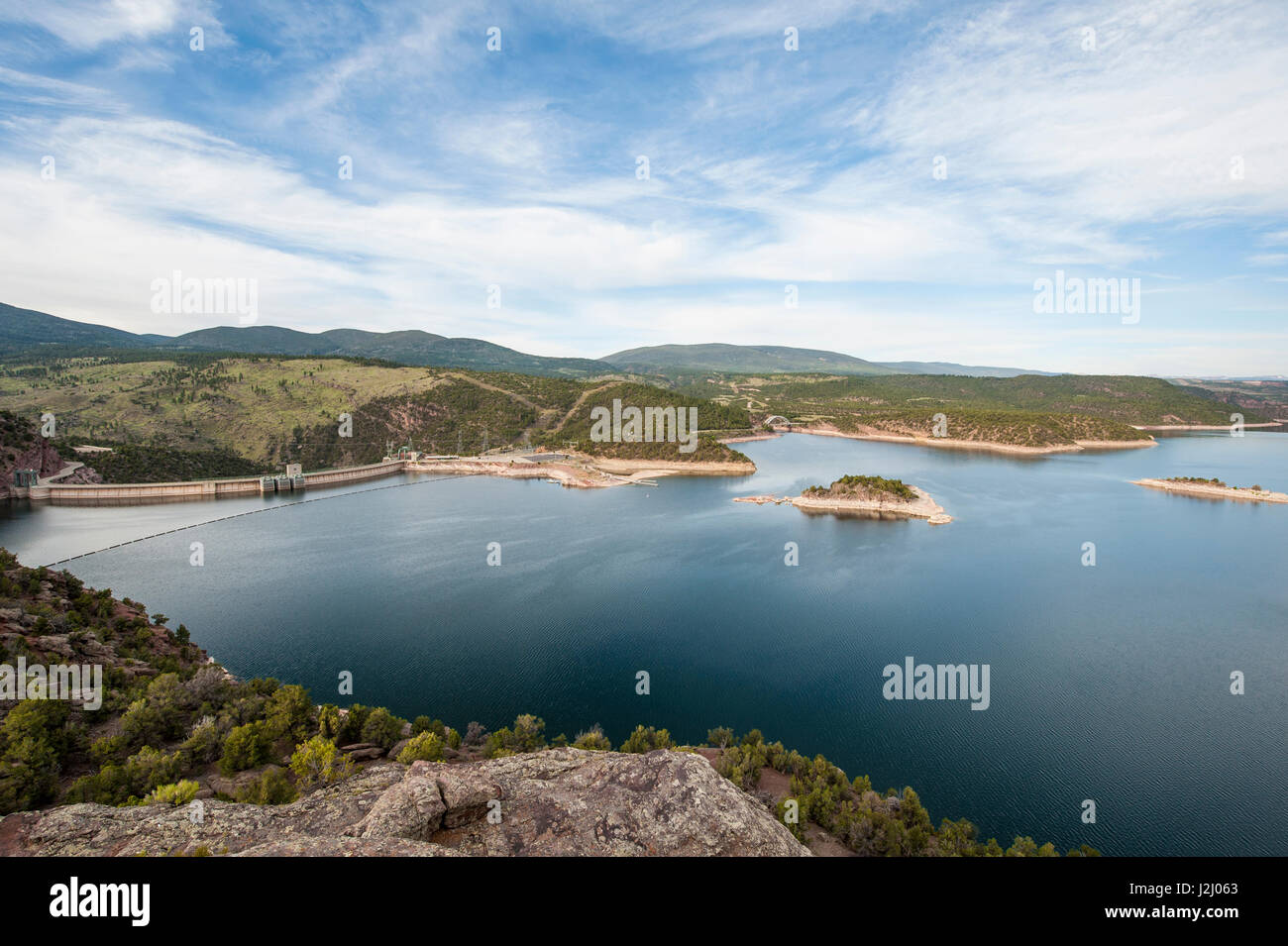Flaming Gorge Dam, Dutch John, Utah, USA Stock Photo - Alamy