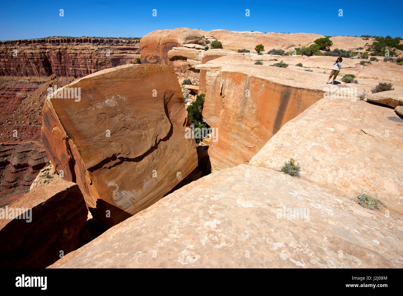 Muley Point, Highway 261, Utah. Cube fracture rock formation. (Large ...