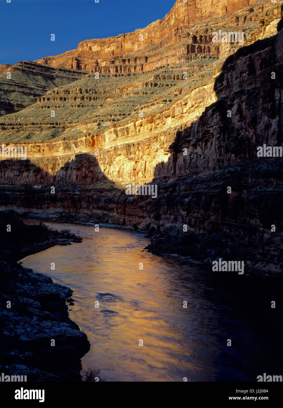 Glen Canyon National Recreation Are, Utah. USA. Cliff reflected at ...