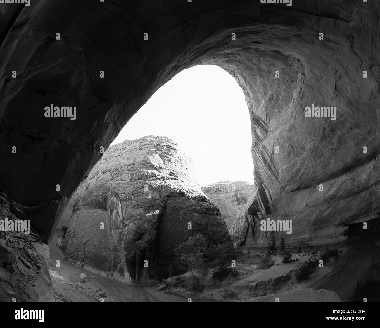 USA, Utah, Escalante, Jacob Hamblin Arch in Coyote Gulch (Large format ...