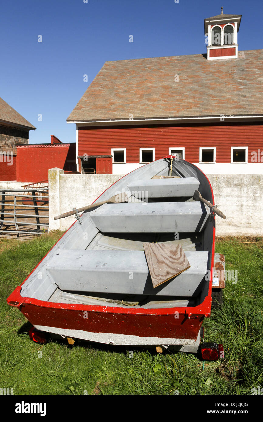 A row boat at retreat petting farm hi-res stock photography and images ...