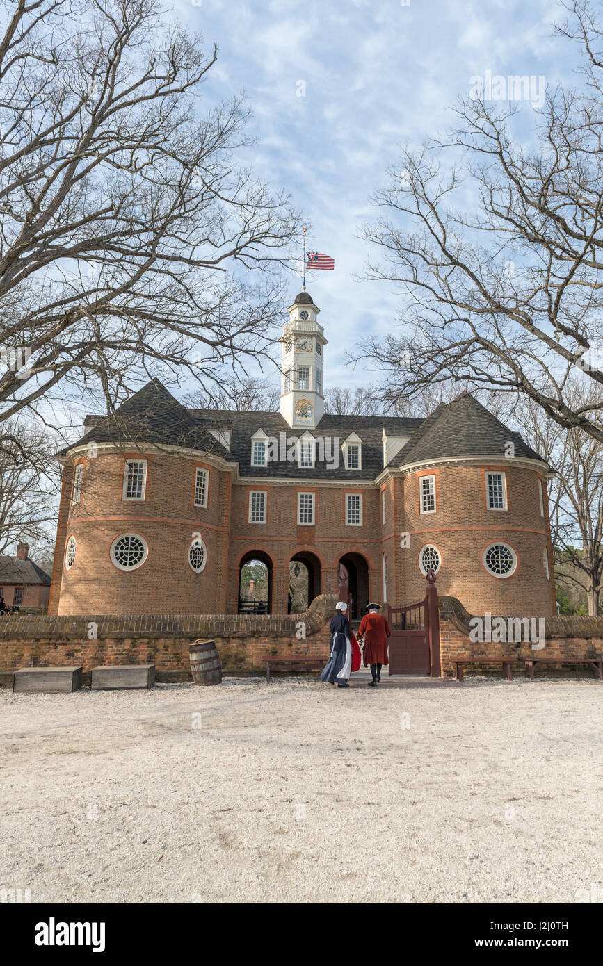 USA, Virginia, Williamsburg, Colonial Williamsburg, capitol building (Large format sizes ...