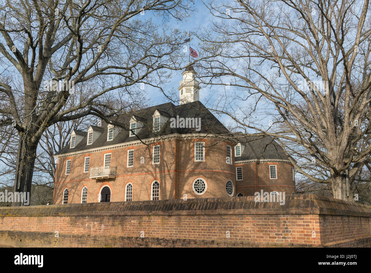 USA, Virginia, Williamsburg, Colonial Williamsburg, capitol building ...