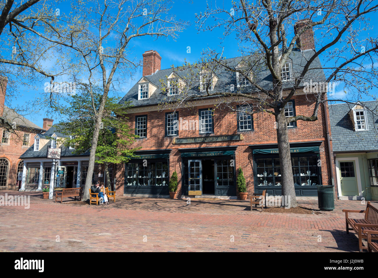 USA, Virginia, Williamsburg, Colonial Williamsburg, Merchants Square ...
