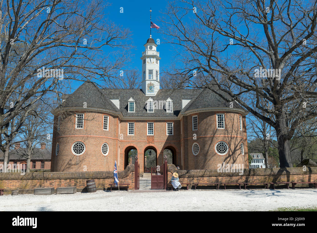 USA, Virginia, Williamsburg, Colonial Williamsburg, capitol building ...