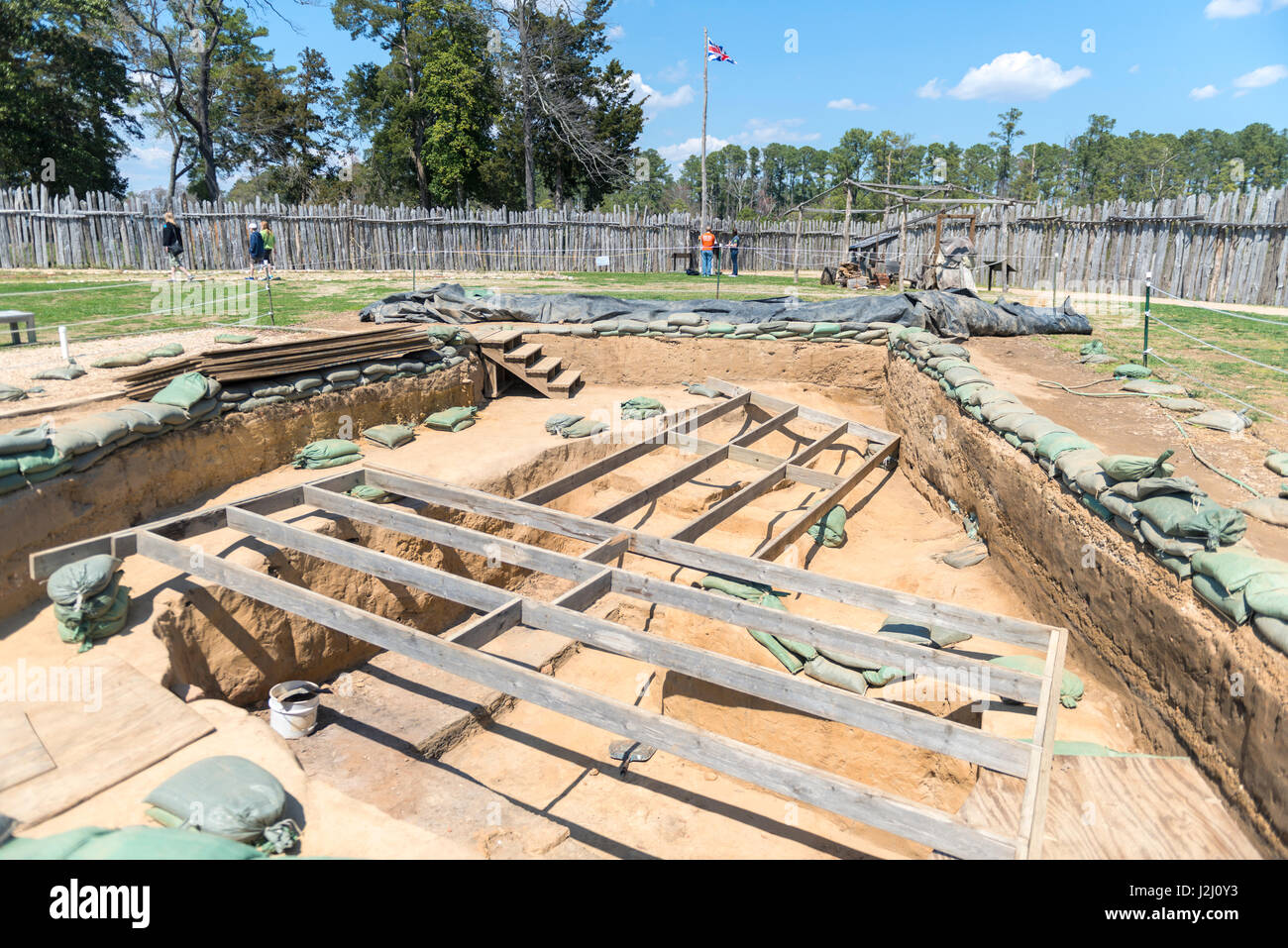 USA, Virginia, Jamestown, Jamestown Rediscovery archaeological dig ...