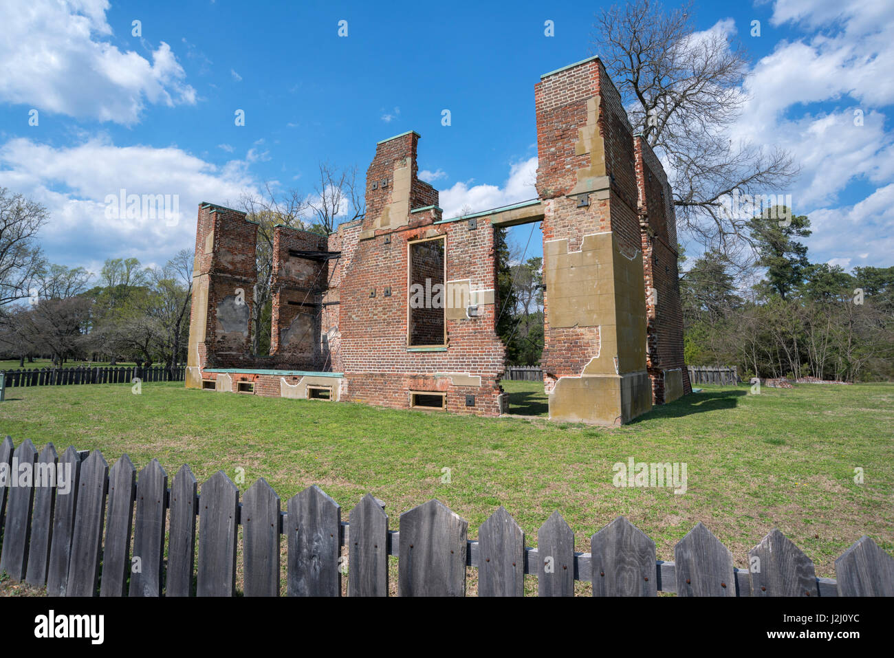USA, Virginia, Jamestown, Ambler House, ruins (Large format sizes ...