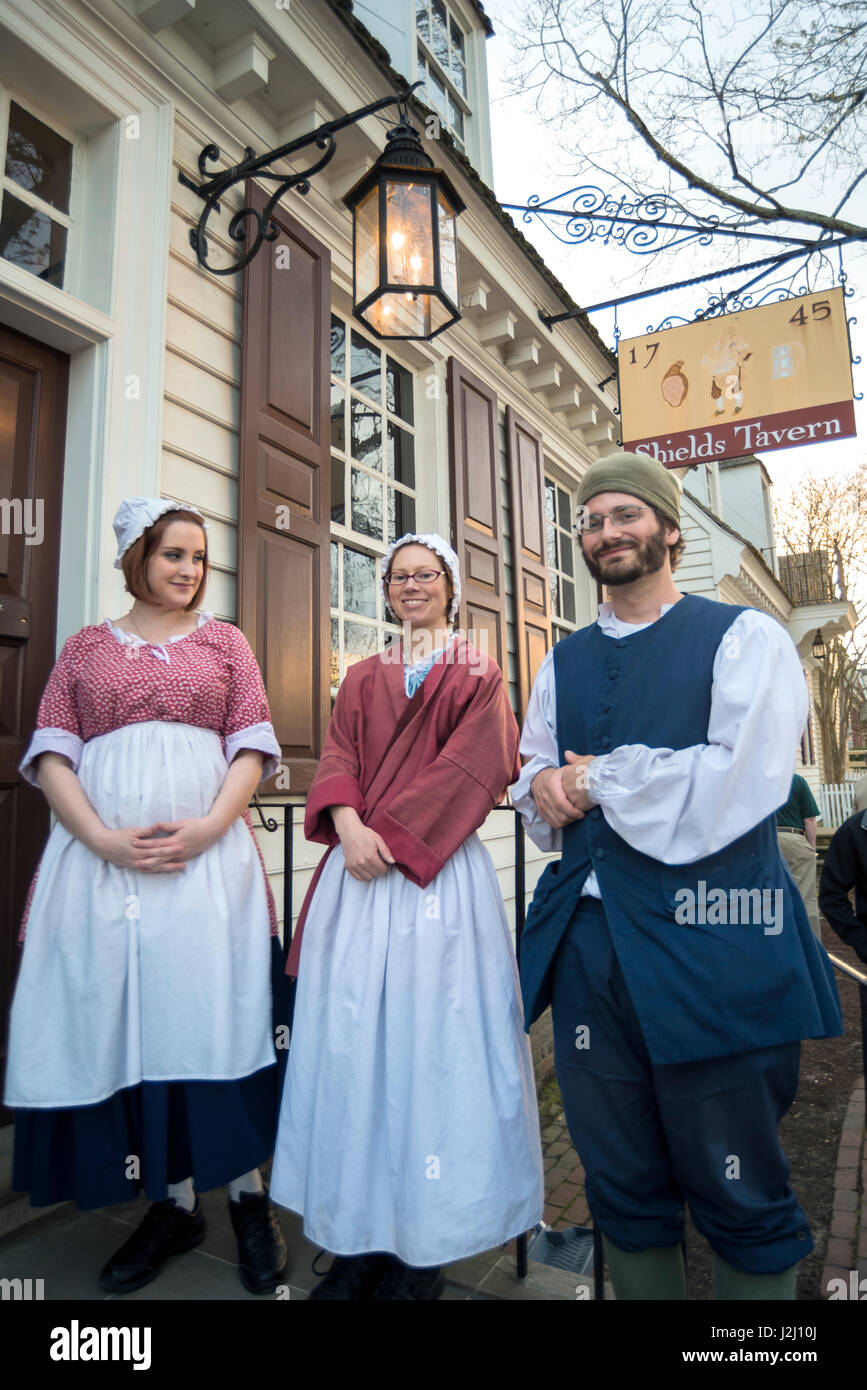 USA, Virginia, Williamsburg, Colonial Williamsburg, Shields Tavern ...