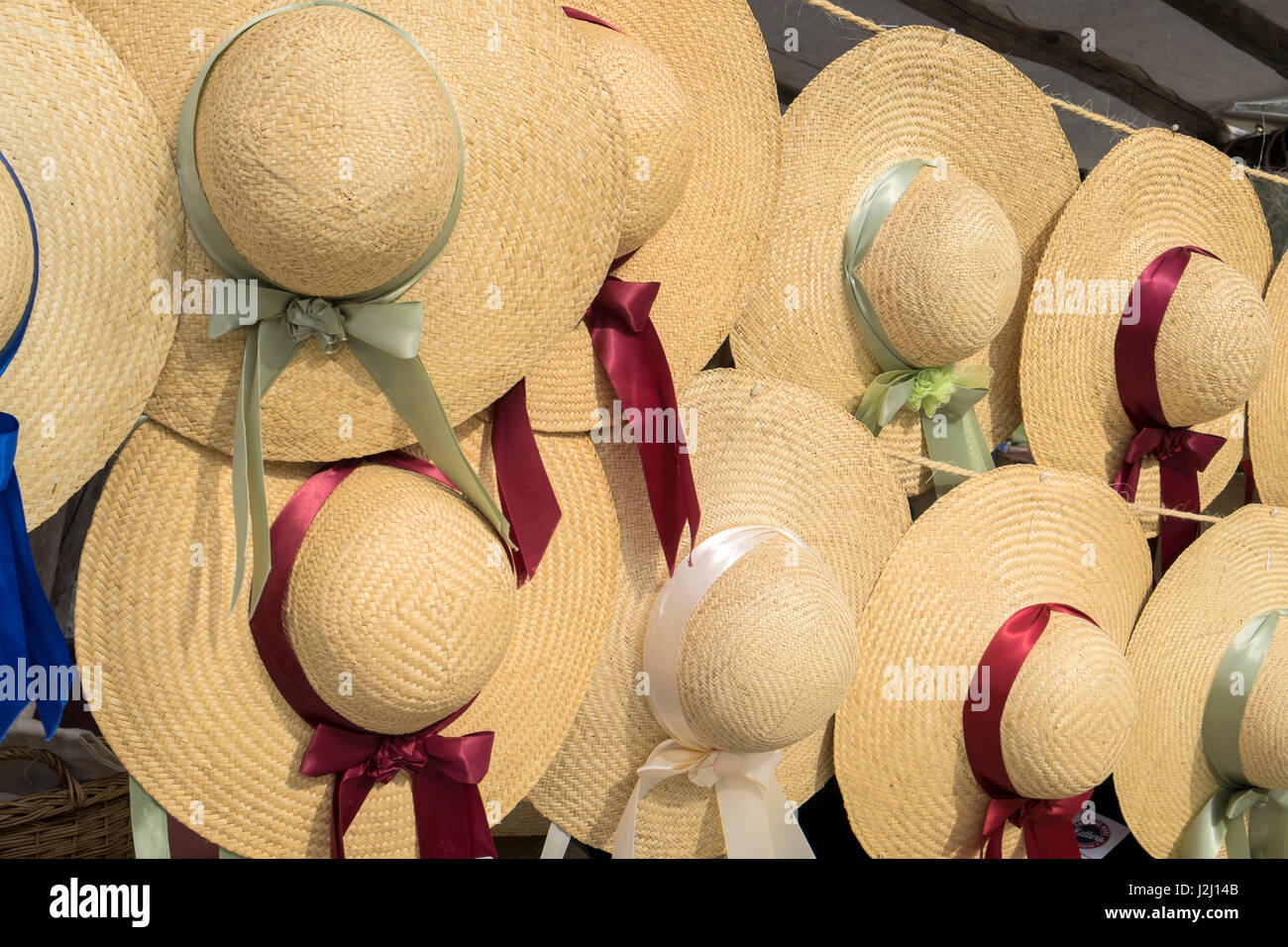 USA, Virginia, Williamsburg, Colonial Williamsburg, hats Stock Photo ...
