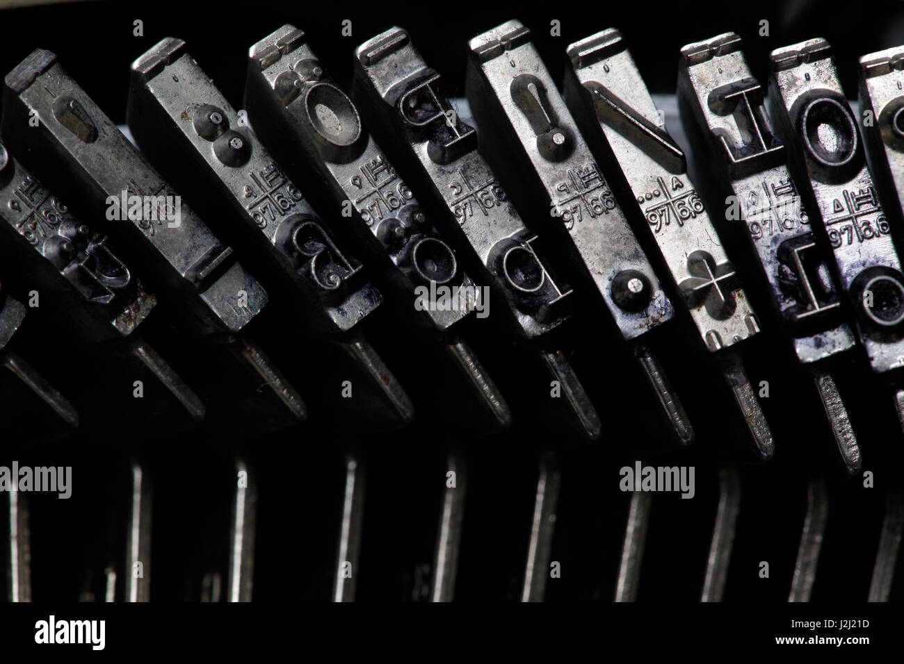 Typewriter hammers and keys from an old german Olympia Splendit ...