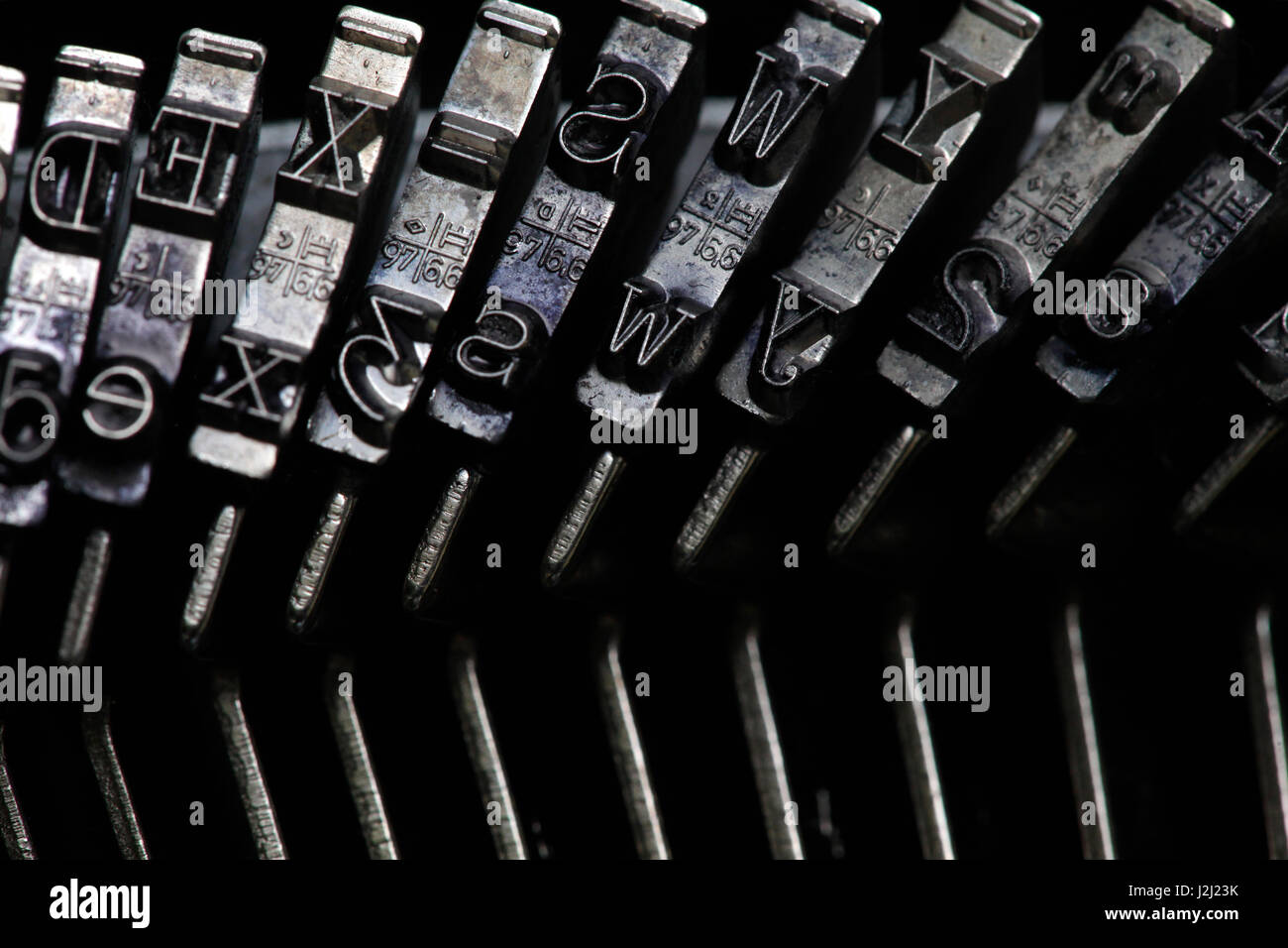 Typewriter hammers and keys from an old german Olympia Splendit ...