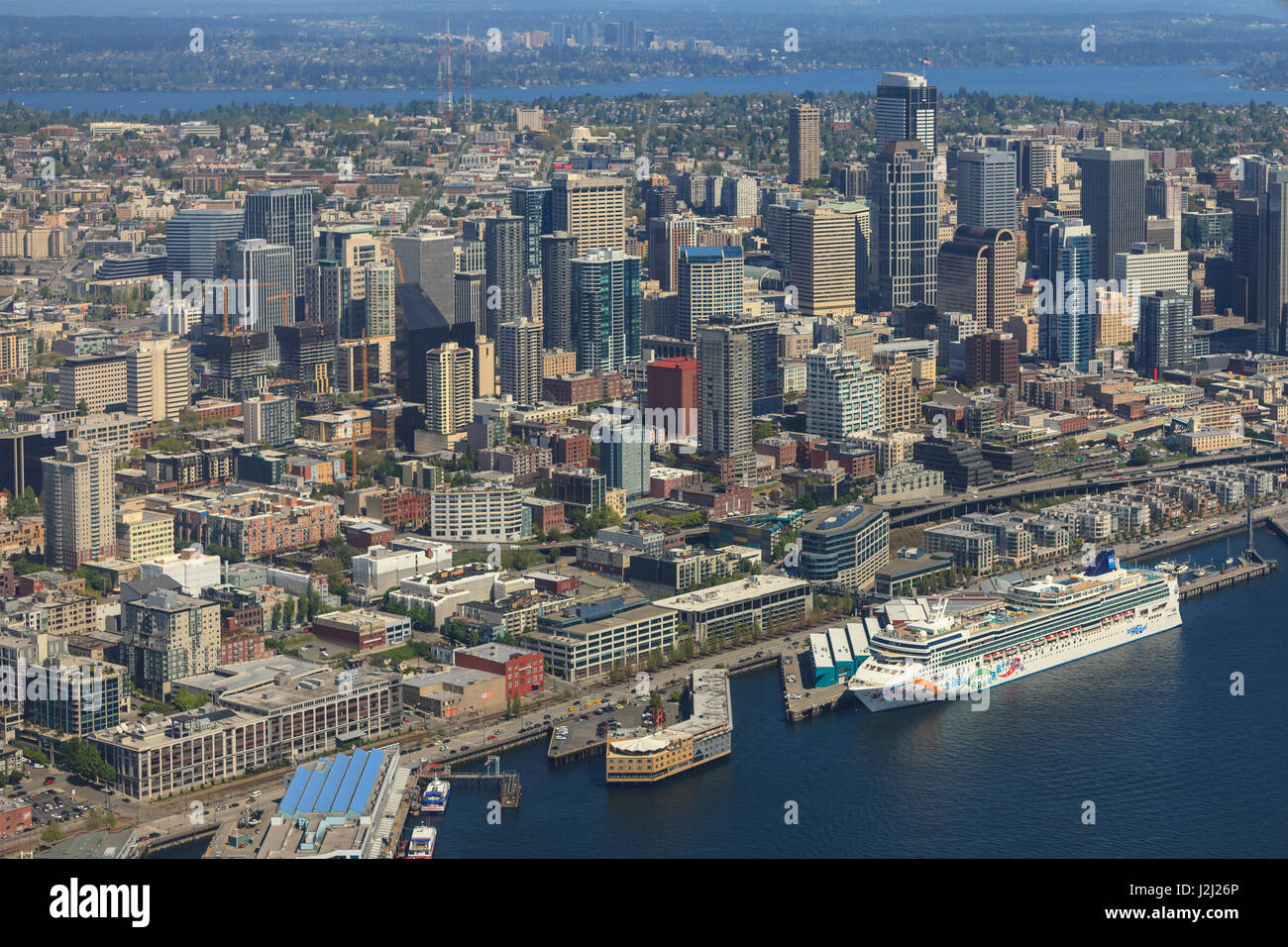 Aerial view of Seattle, WA, USA Stock Photo - Alamy