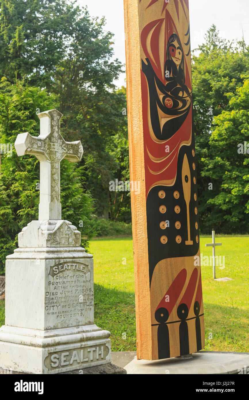 Chief Seattle Grave Site, Suquamish Indian Reserve, near Bainbridge ...