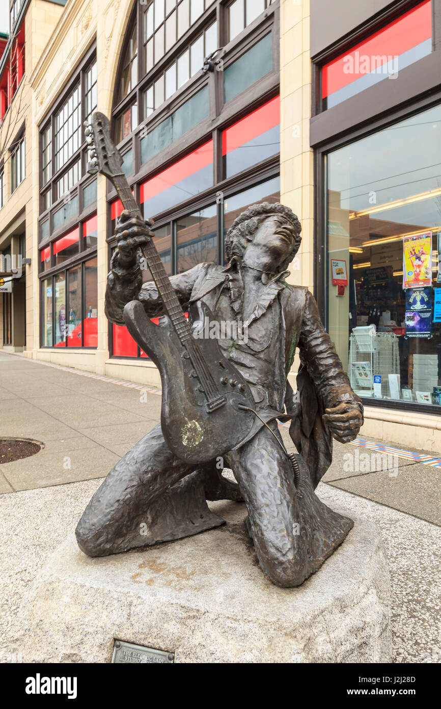 Jimi hendrix statue seattle hi-res stock photography and images - Alamy