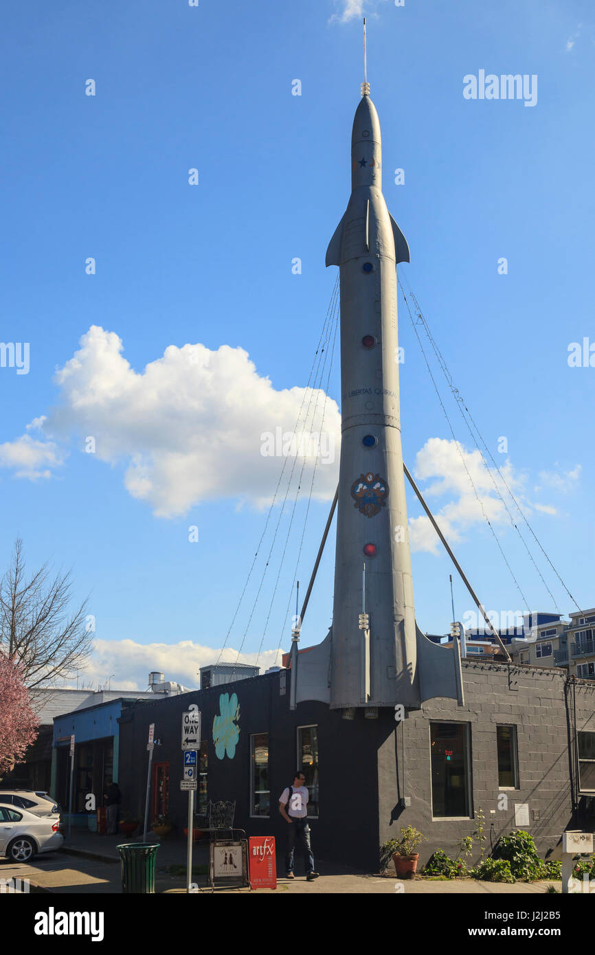 Famous Fremont Rocket, Seattle, WA Stock Photo - Alamy